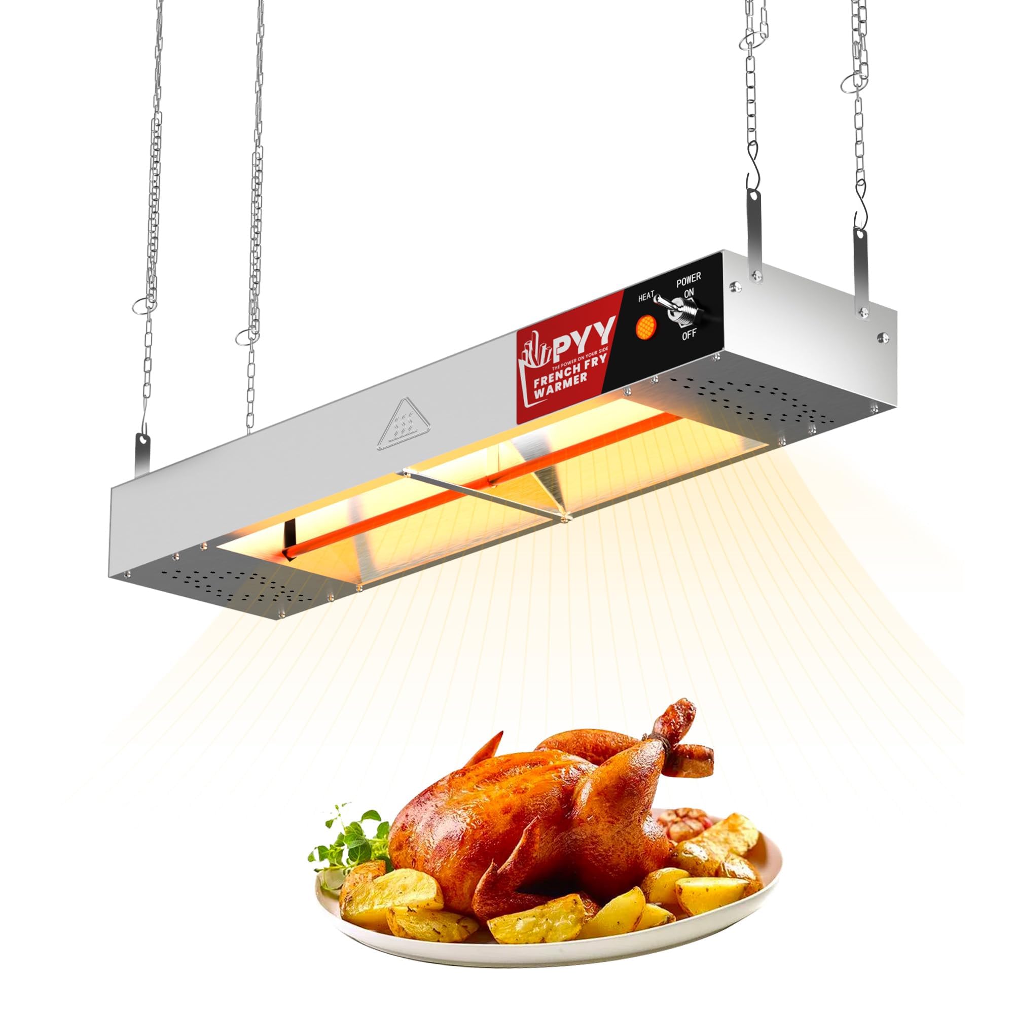 Snapklik.com : Food Heat Lamp Strip, 24" Hanging Commercial Food ...