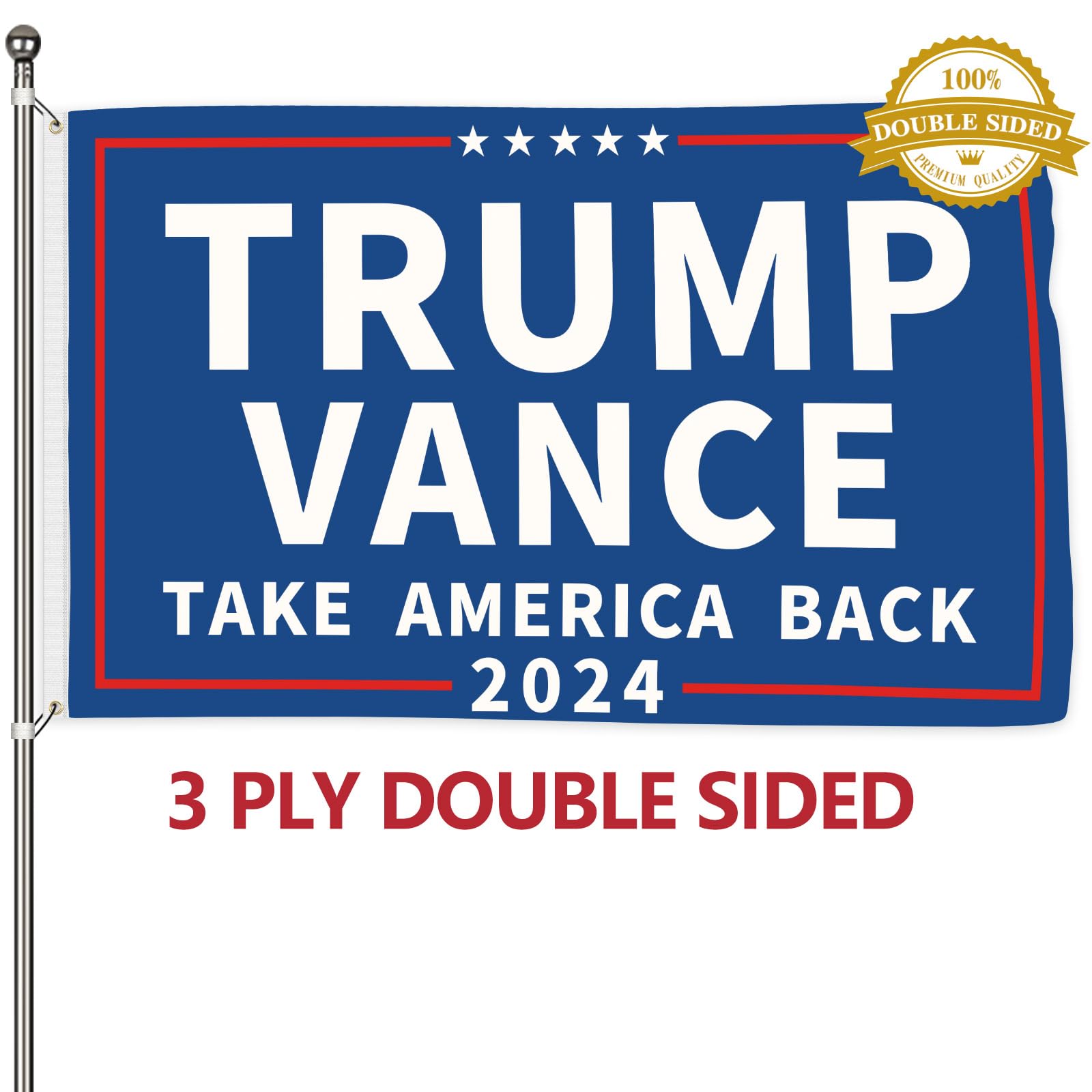 Snapklik.com : Probsin Trump Vance 2024 Flag 3x5 Ft Double Sided Trump ...