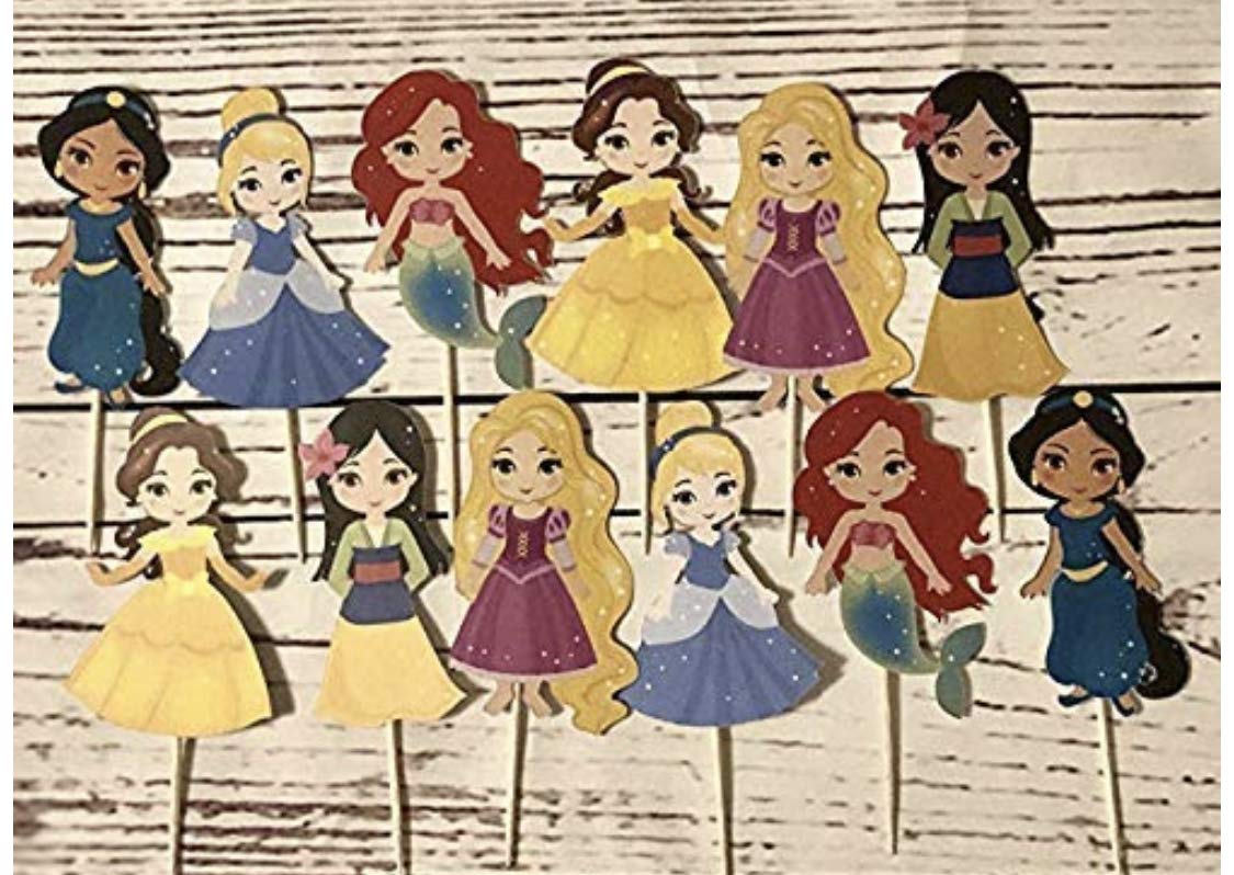 Buy Princess Cupcake Toppers/Disney princess Cupcake Toppers/Princess ...