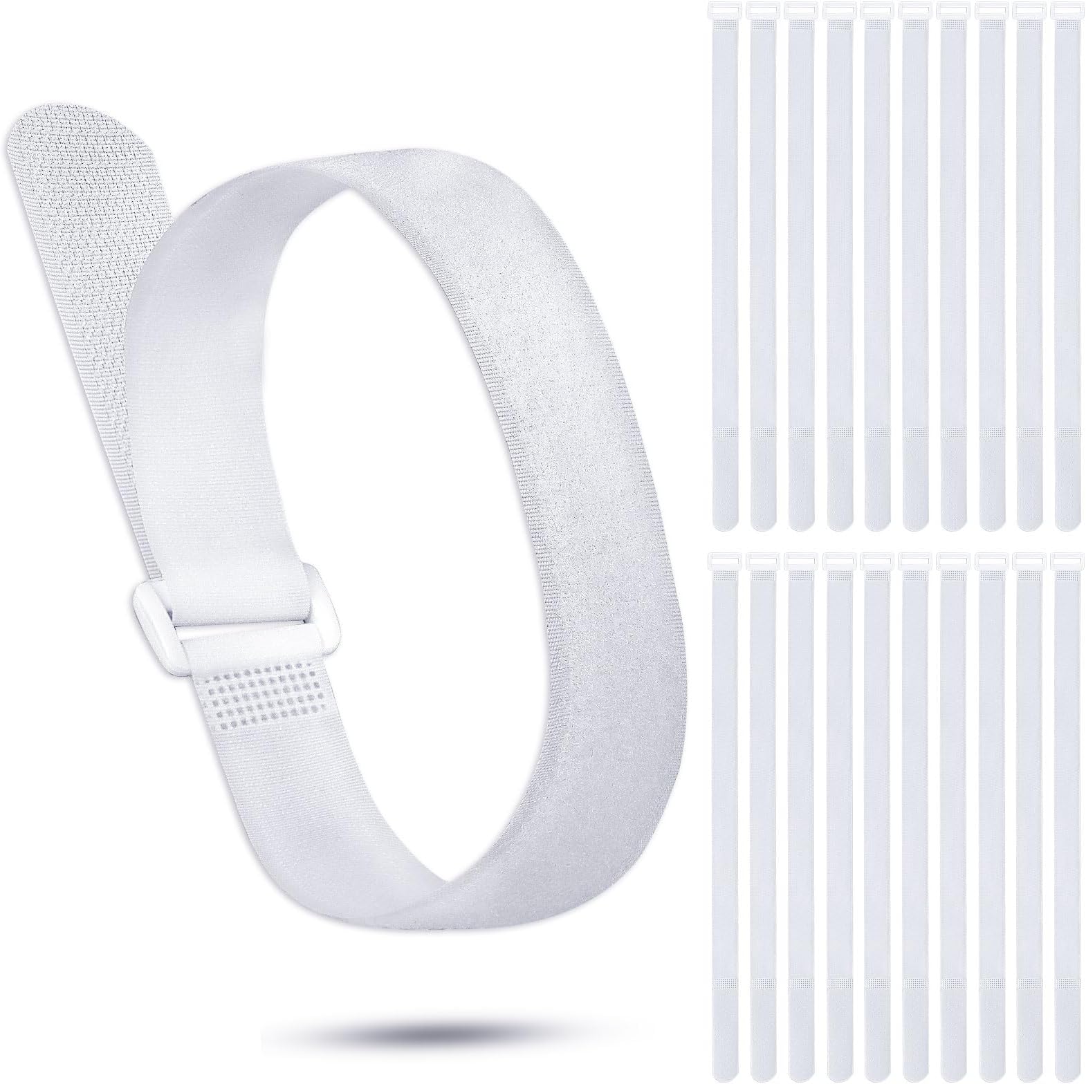 Amazon.com: 1"x20ft Hook and Loop Roll with 30 Metal Buckles, Cut-to ...