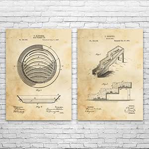 Amazon.com: Gold Mining Patent Prints Set of 2 (9x12), Mining Decor ...