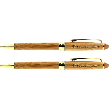 Amazon.com : Personalized Pen Set 2 Line Custom Engraved Pens New Job ...
