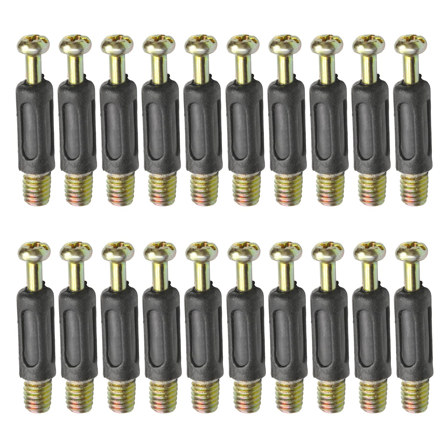 MroMax 6x35mm Bronze Metal Dowel with Plastic Furniture Connecter ...