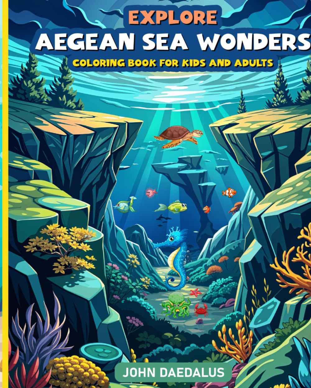 Explore Aegean Sea Wonders: Coloring Book for Kids and Adults: Daedalus ...