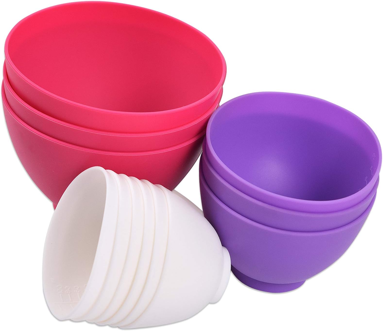Amazon.com: BILLIOTEAM 10 PCS Multi colorful Silicone Mixing Bowl ...