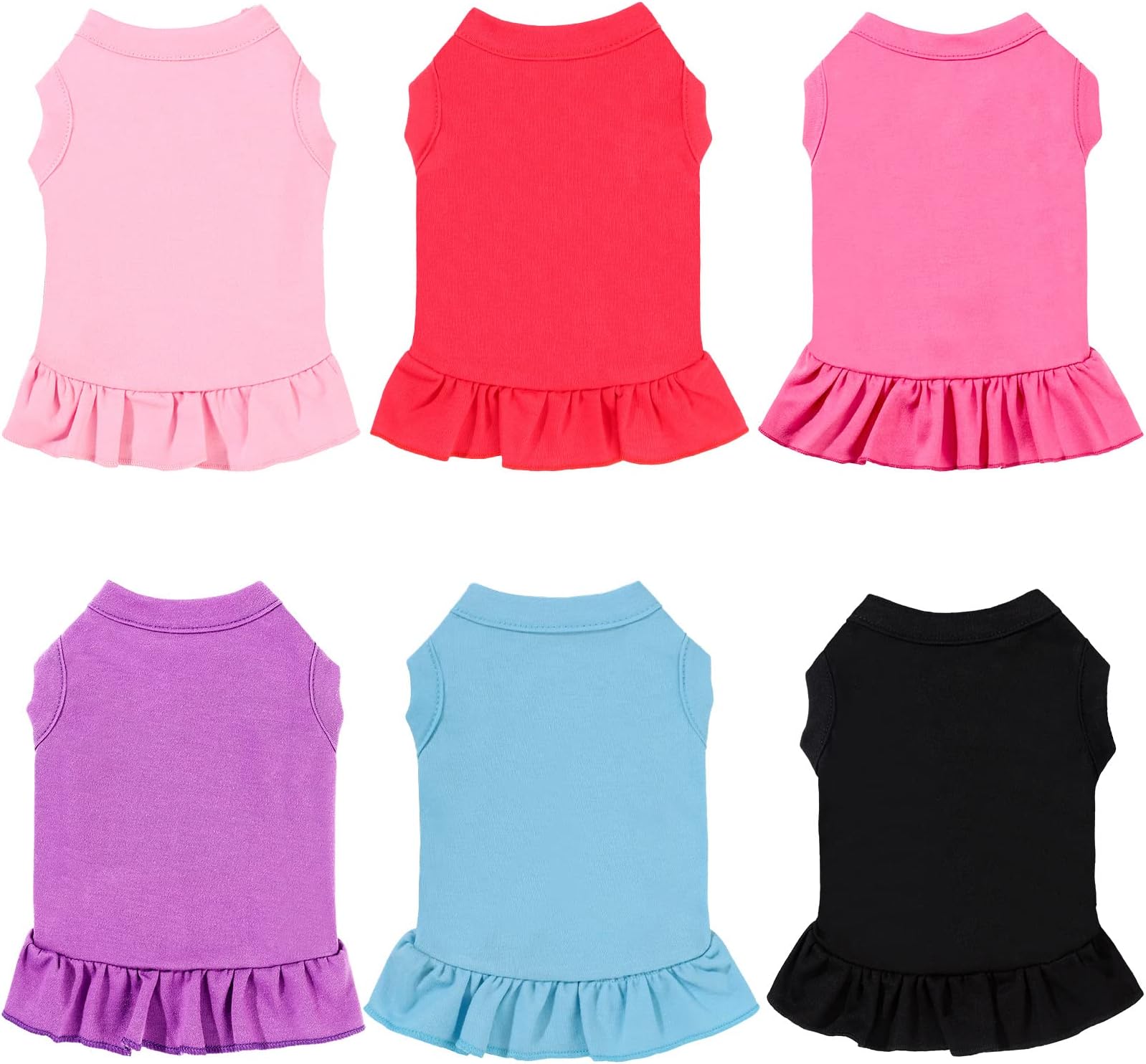 6 piezas vestidos para perro, camisa para perro, falda para perro ...