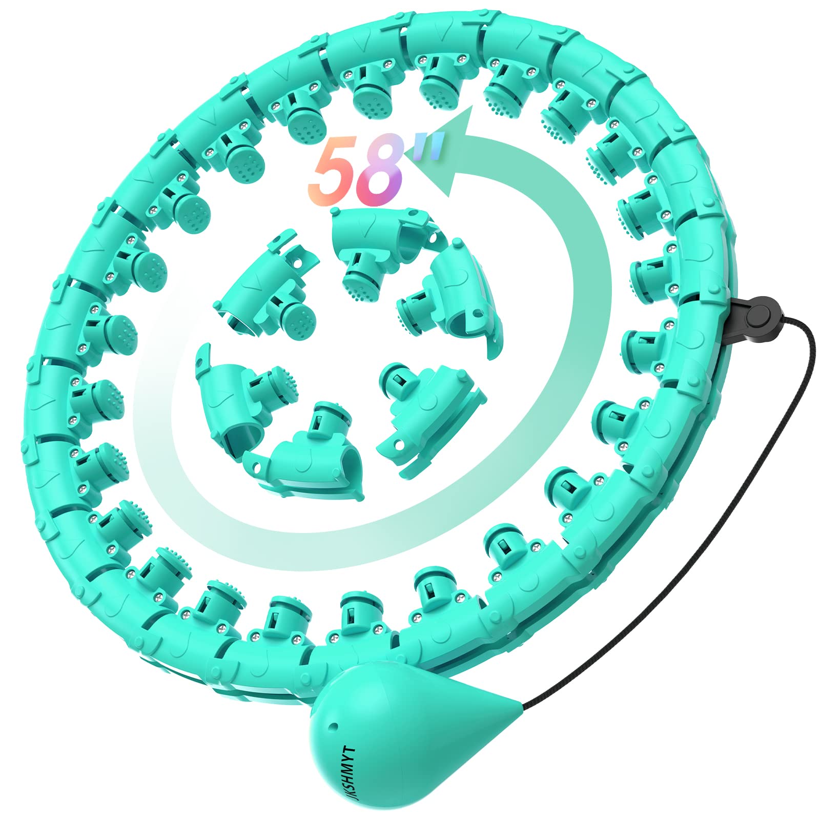 JKSHMYT Weighted Hula Circle Hoops for Adults Weight Loss, Infinity Fit ...