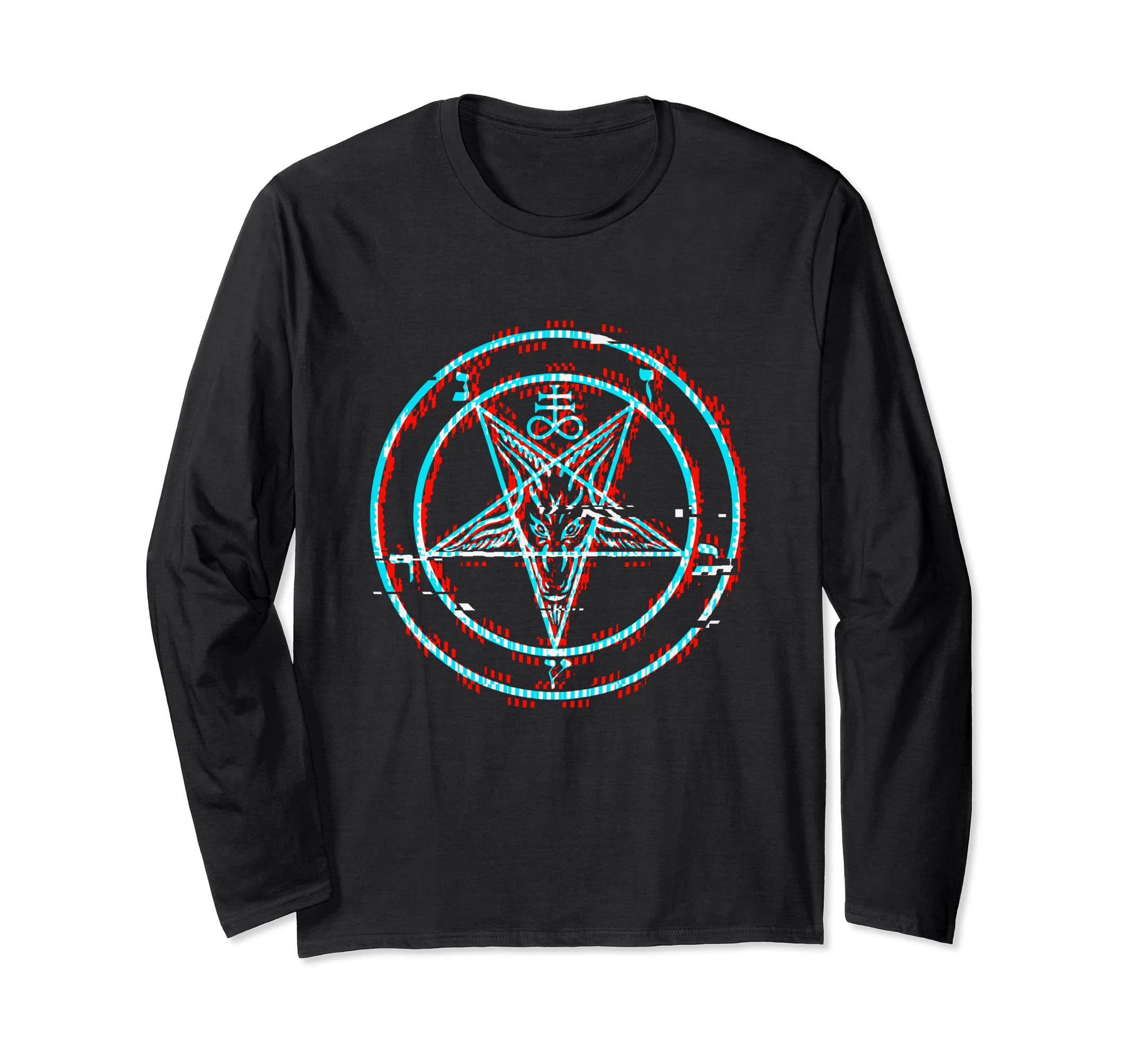 Amazon.com: Satanic Pentagram Baphomet Vaporwave Aesthetic Horror Long ...