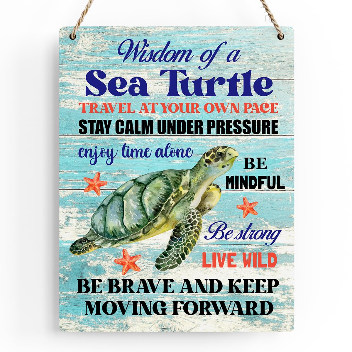 Amazon.com: Sea Turtle Decor Inspirational Turtle Decor Plaque Signs ...