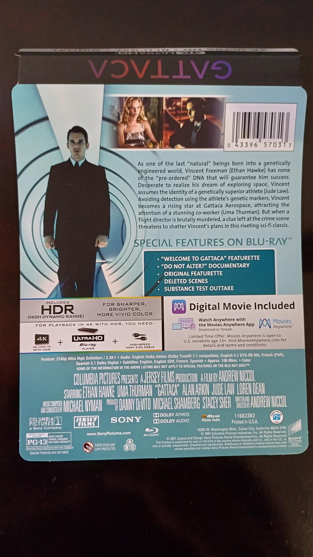 Amazon.com: Gattaca : Ethan Hawke, Uma Thurman, Gore Vidal, Xander ...