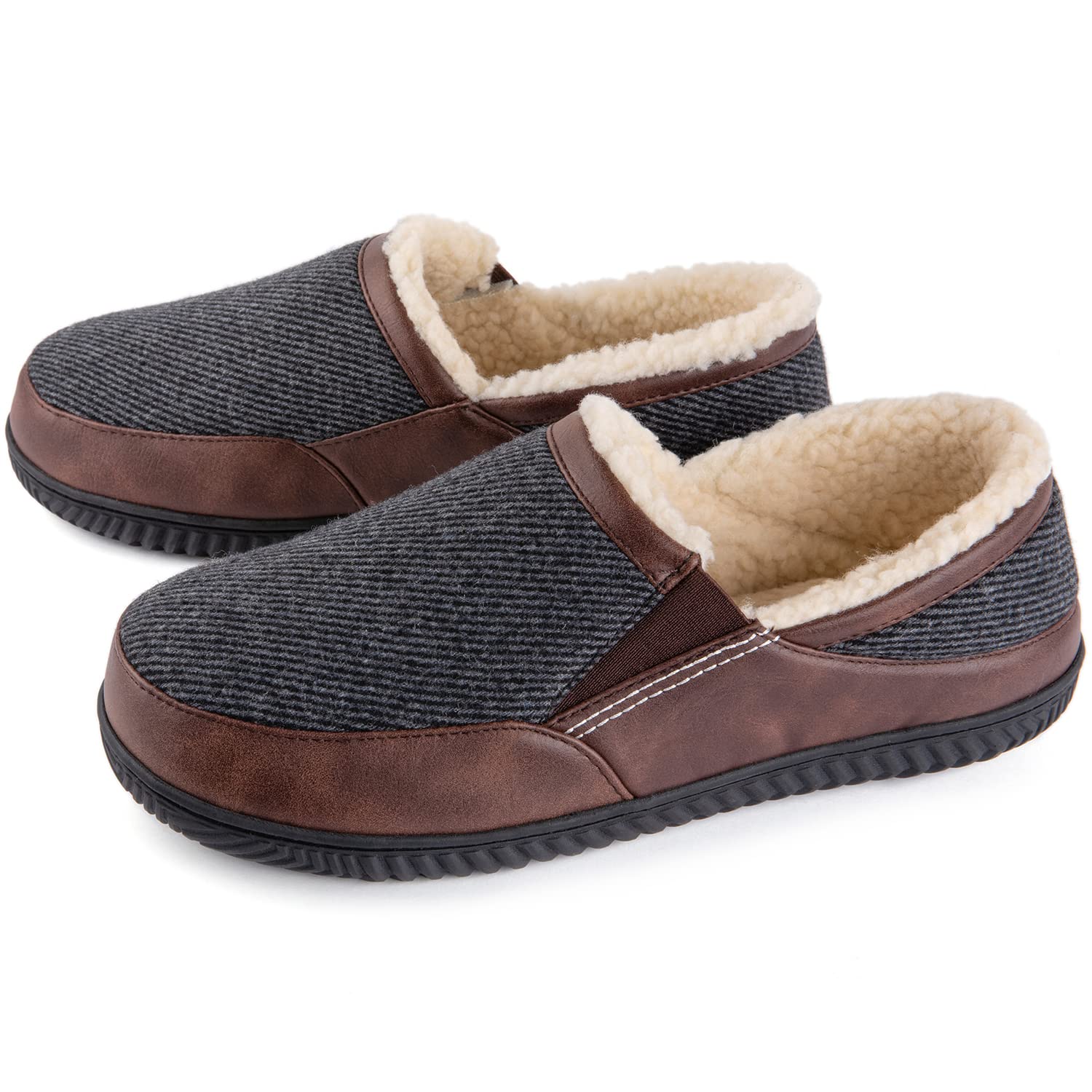 Snapklik.com : ULTRAIDEAS Mens Cozy Slip-on Memory Foam Slippers