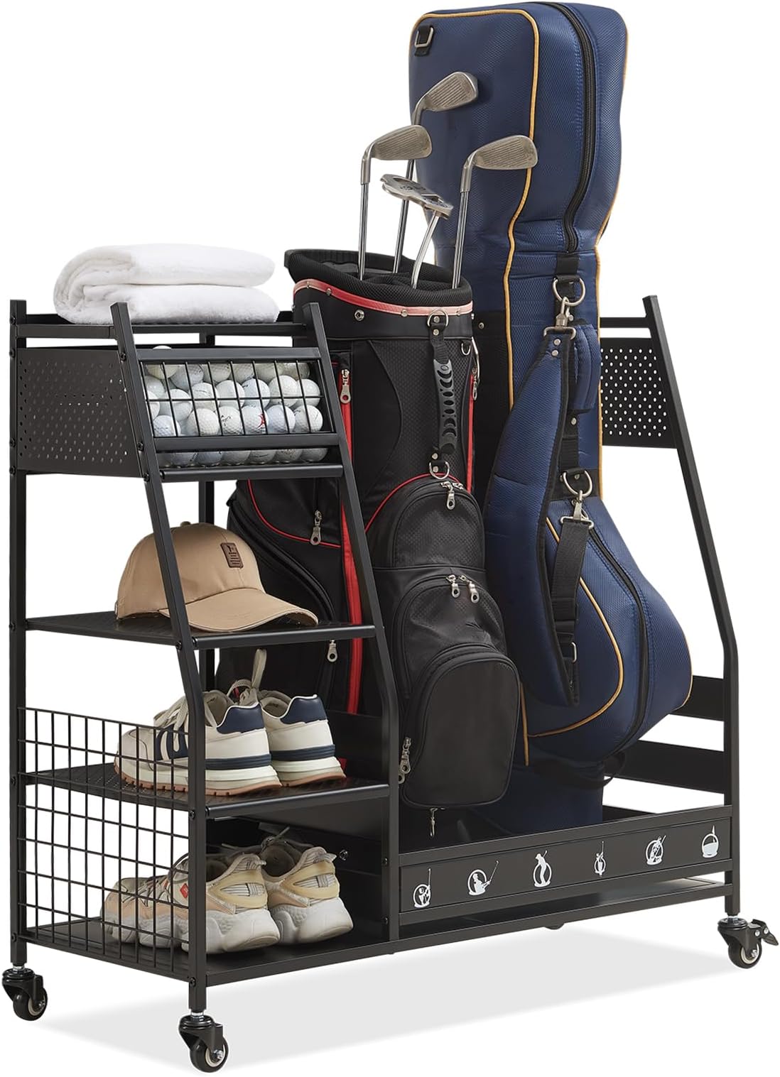 Amazon.com : Golf Storage Organizer for Garage, Golf Bag Holder Club ...