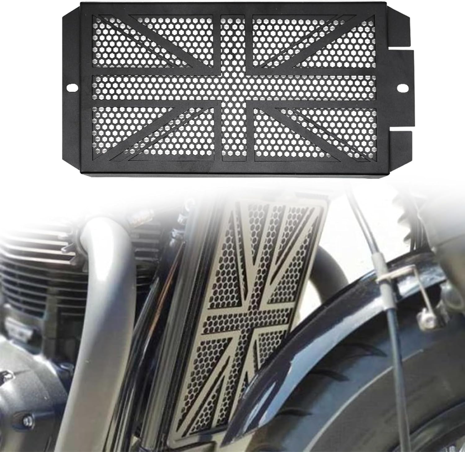 Amazon.com: REWOLFNUS Motorcycle Radiator Guard Grill Grille Protective ...
