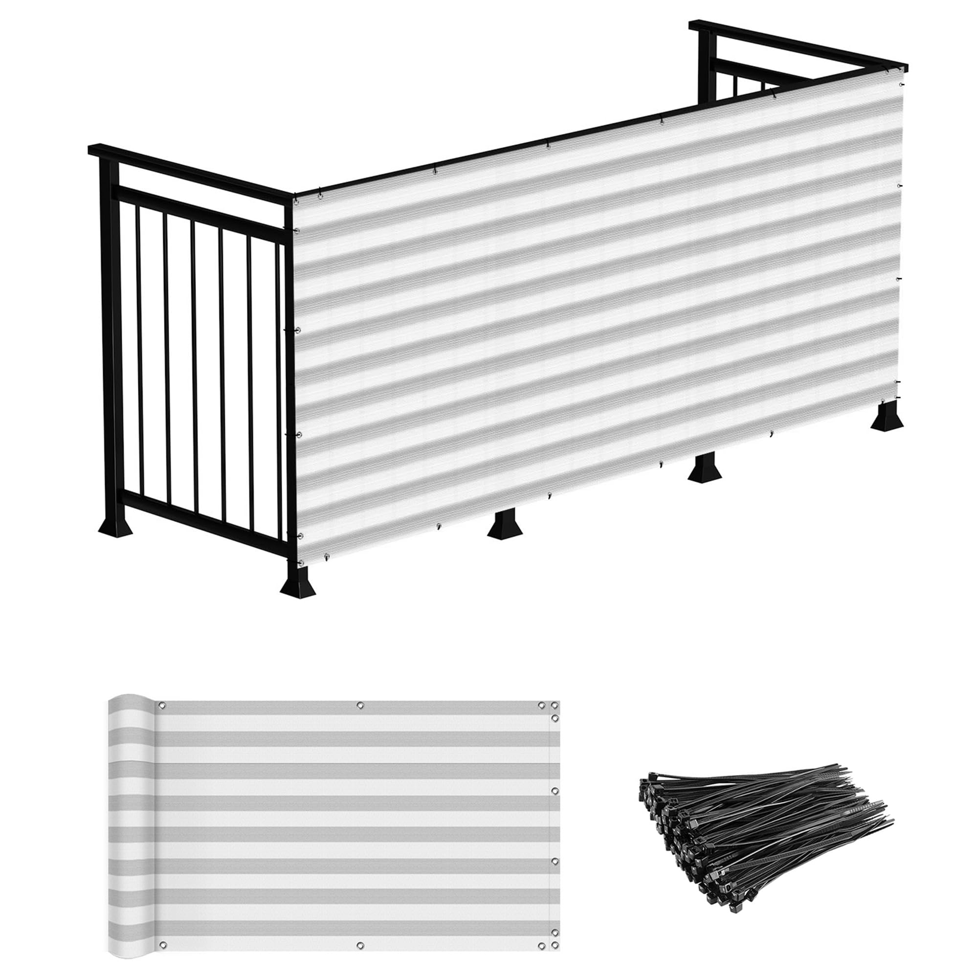 Snapklik.com : Windscreen4less 3x12 Deck Balcony Privacy Screen For Deck Pool Fence Railings ...