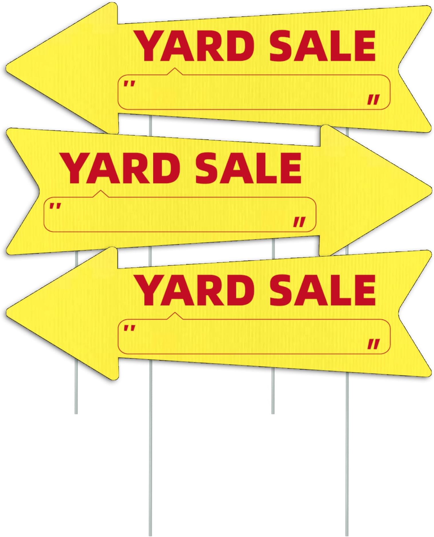 Amazon.com : Lesnala 3pcs Double sided garage sale sign with stakes ...