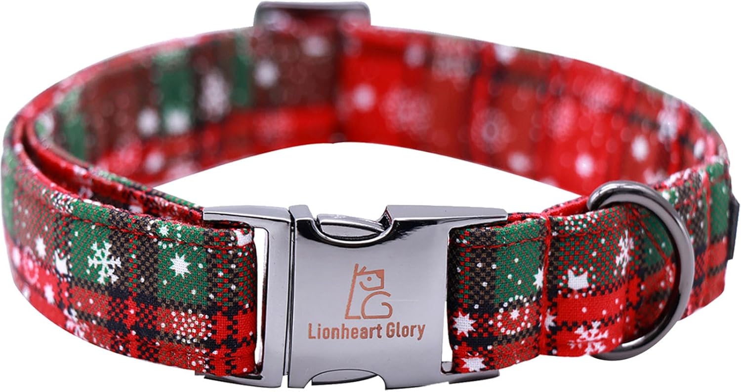Amazon.com : Lionheart glory Christmas Plaid Dog Collar, Dogs Collar ...