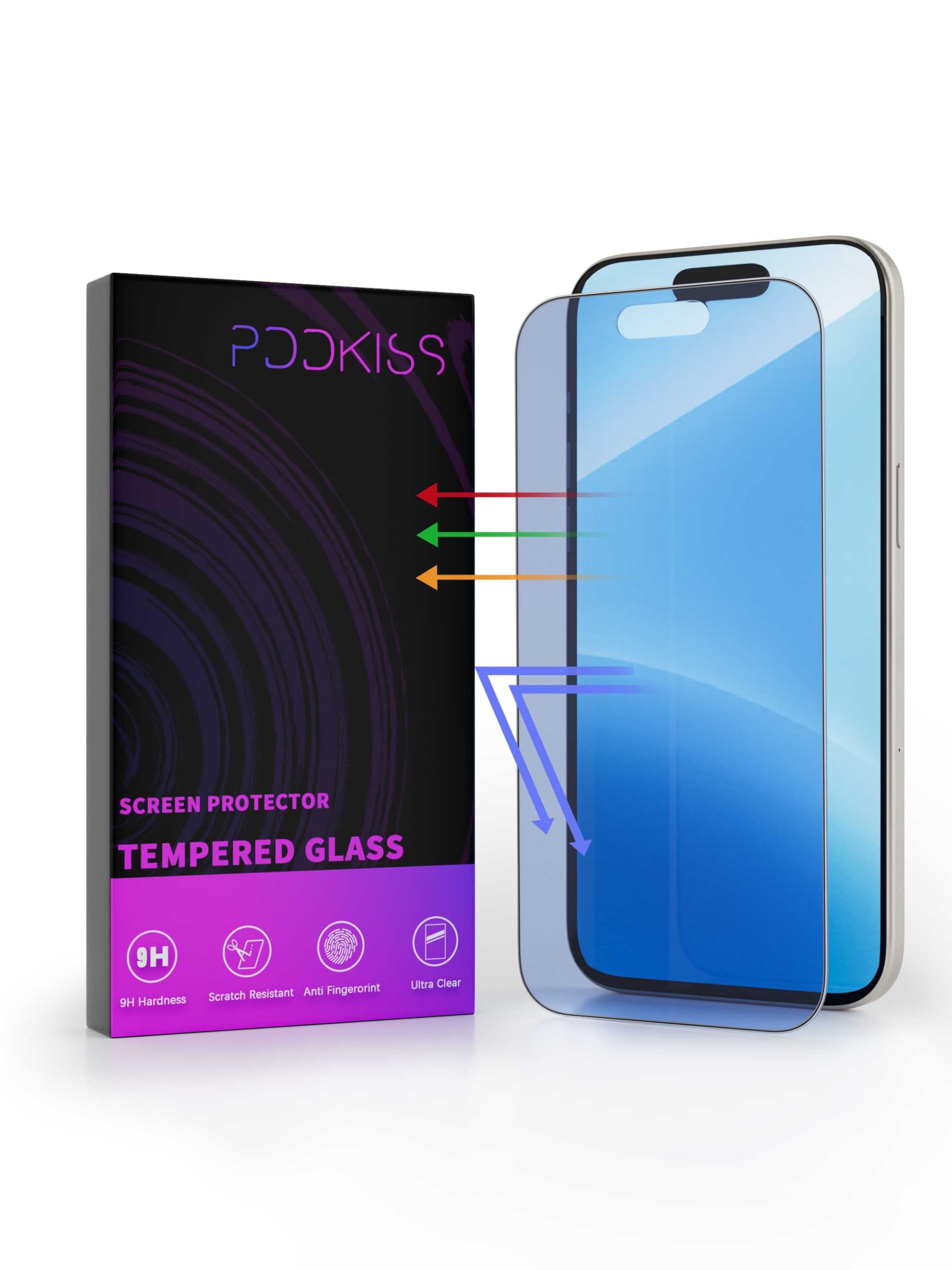 Amazon.com: PDDKISS for iPhone 16 Pro Max Blue Light Screen Protector ...