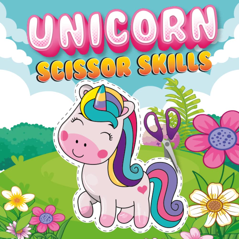 Amazon.com: Unicorn Scissor Skills coloring: cutting books for kids ...