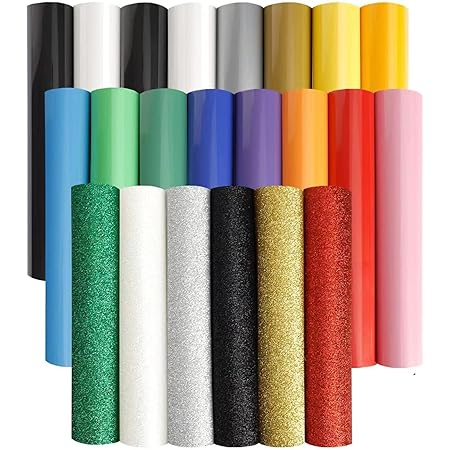 Amazon.com: Iron on Vinyl Heat Transfer Vinyl 22 Pack Includes 16 Pack ...