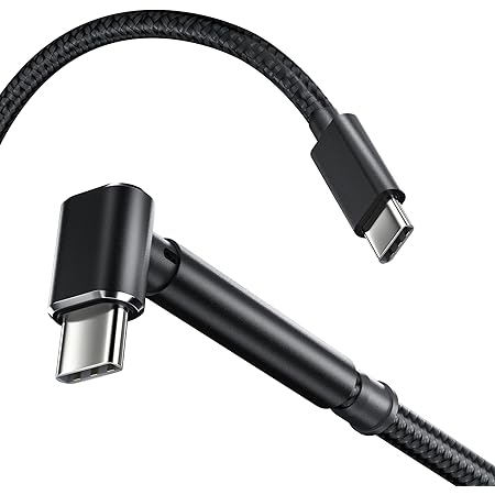 90 Degree Right Angle USB-C Male to USB-C Female Adapter, JSAUX 2-Pack ...