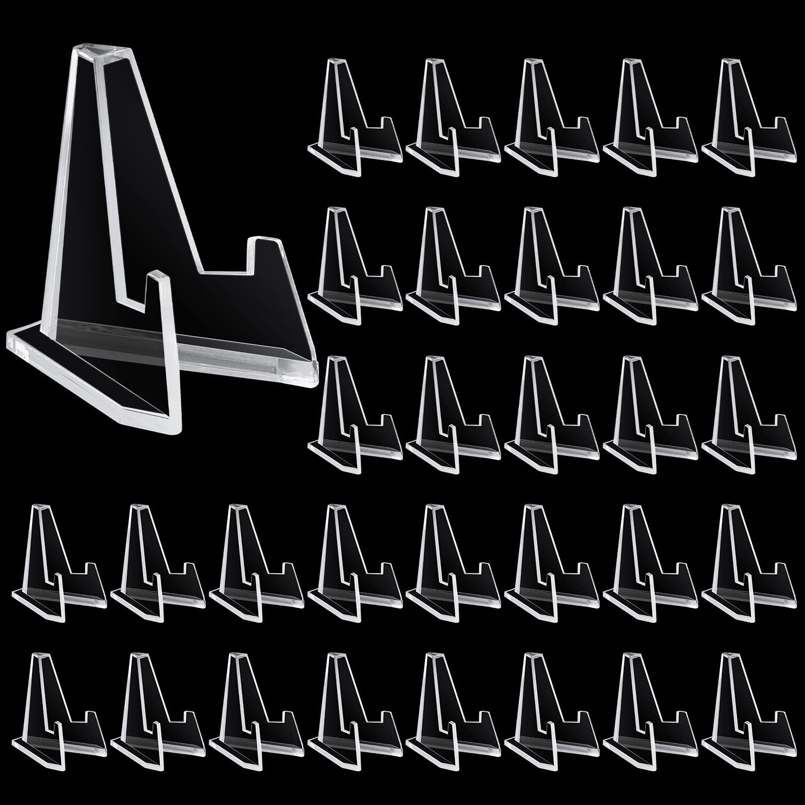 Amazon.com: Cldsumt 20 Packs Acrylic Display Stand Black Easel Stand ...
