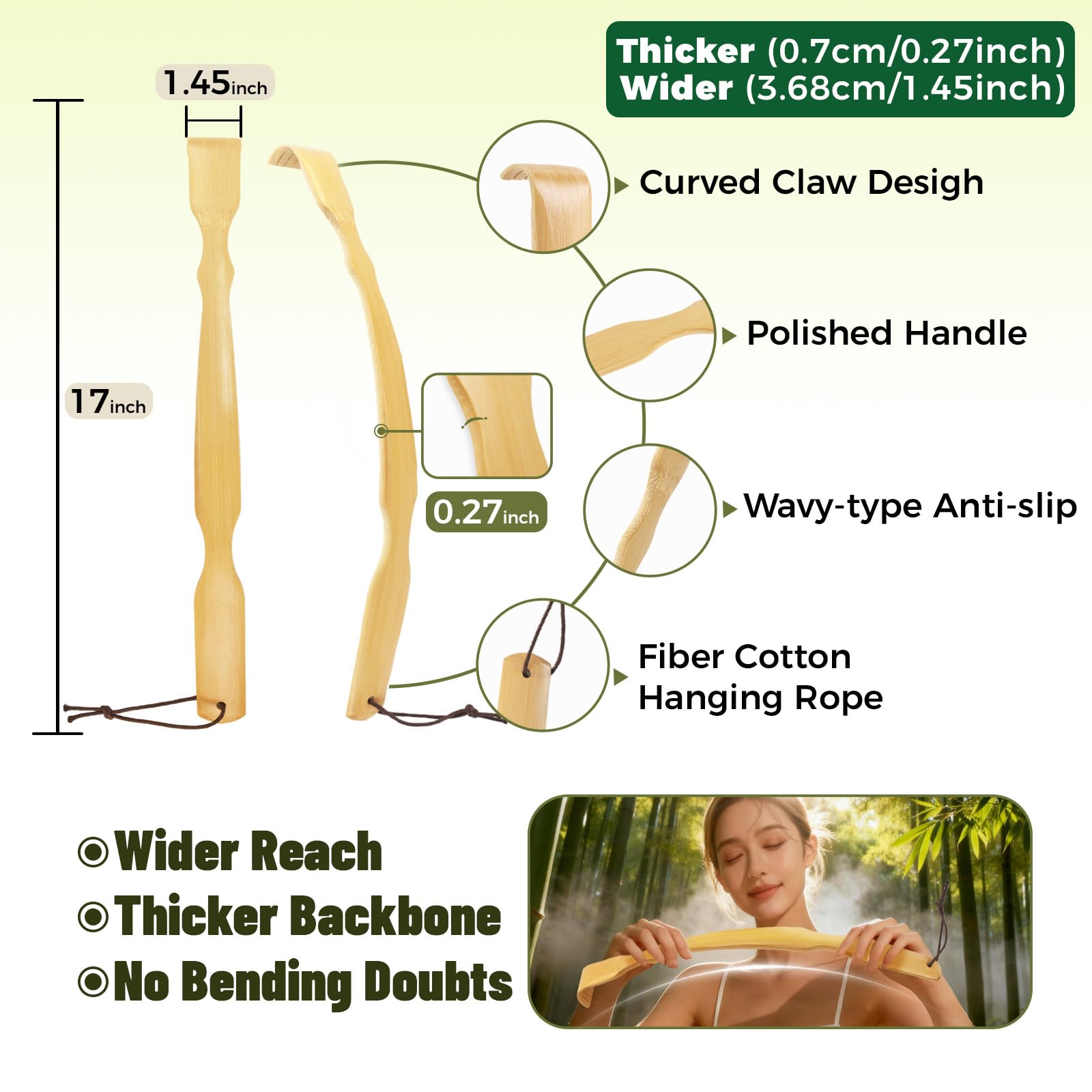 Snapklik.com : 2 PCS Back Scratcher,17" Strong Sturdy Self-Massager ...