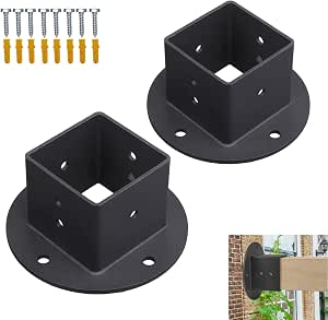 Wpbhk 2Pcs Floor Flange 2x2 Post Anchor Base Heavy Duty Solid Square ...
