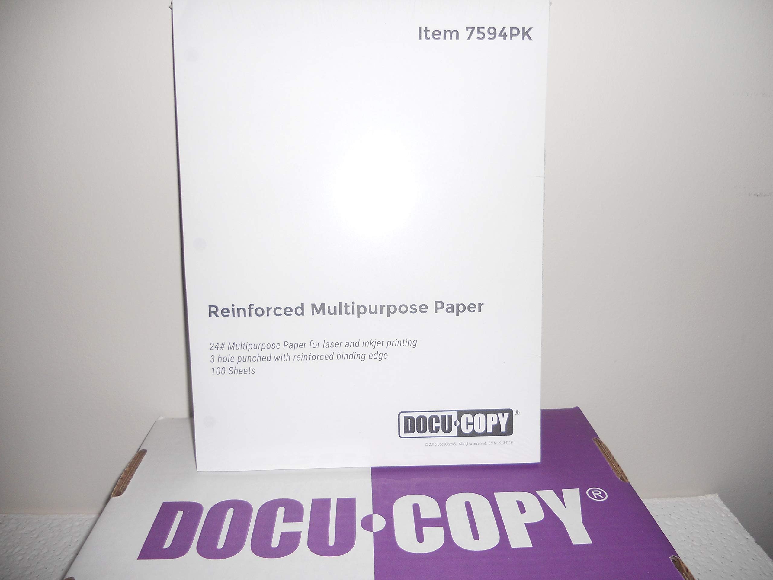 Amazon.com : DocuCopy 7594 Reinforced Premium Multipurpose Copy Paper ...