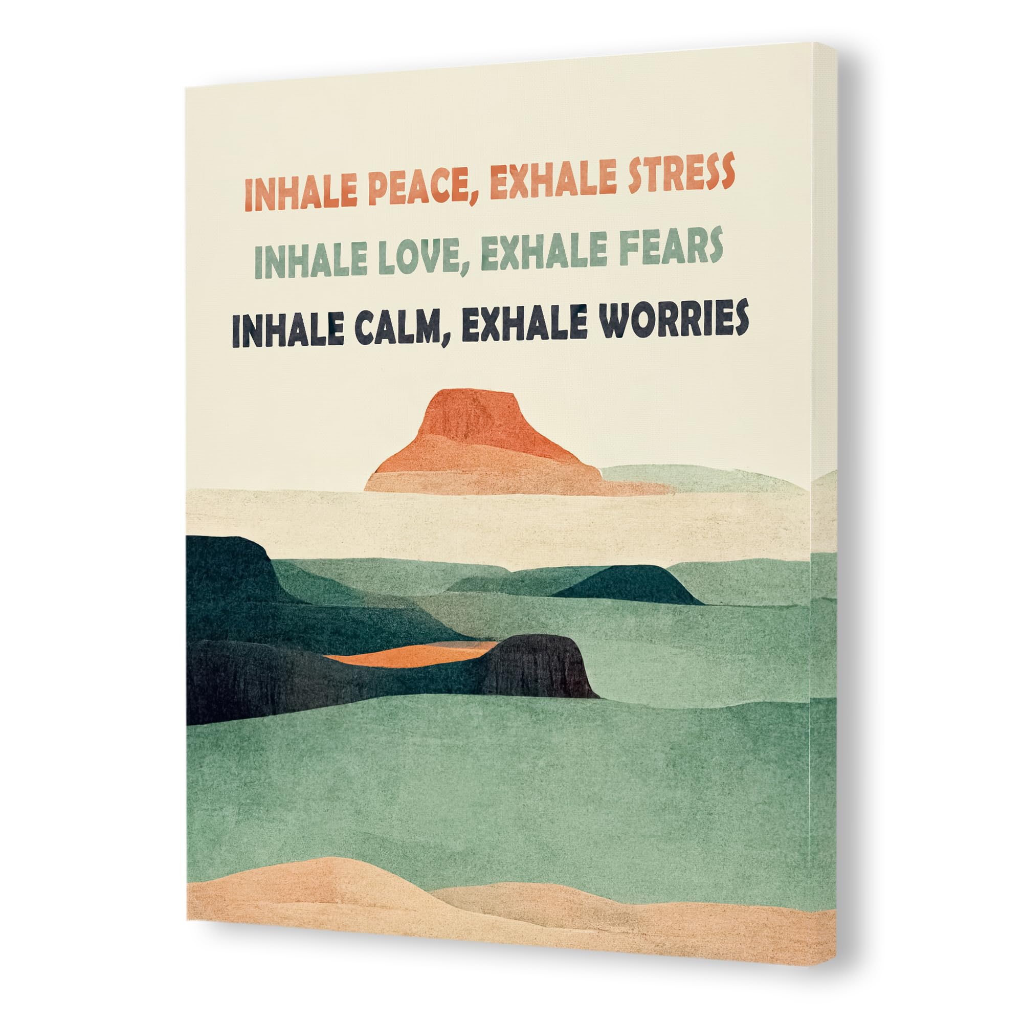 Amazon.com: Pugwak Mental Health Wall Decor Canvas Prints - Inhale ...