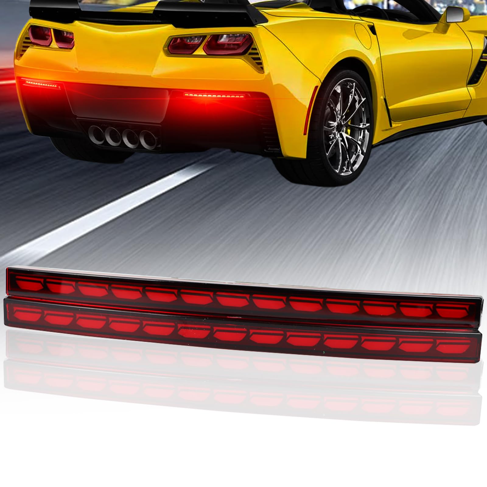 Amazon.com: GEEGEETOP Red Lens Rear Fog Bumper Reflector Brake Tail ...