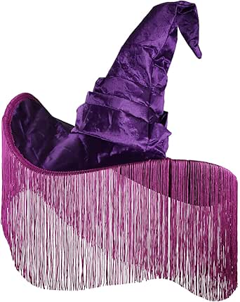 Amazon.com: LUTER Halloween Witch Hat, 17.7x17.7 inch Ruched Witch Hat ...