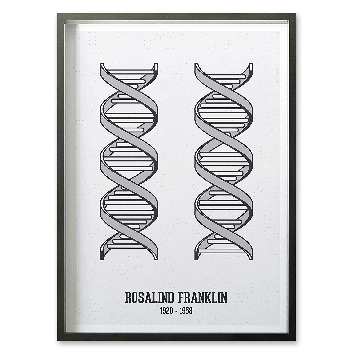 Rosalind Franklin Poster With Double Helix Structure Of A Dna ...