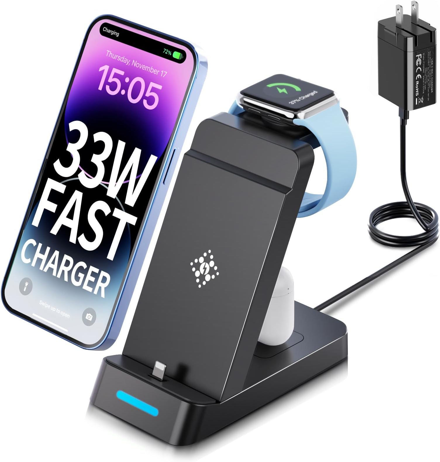 Amazon.com: 300W Charging Station for Multiple Devices Apple,10 in 1 ...