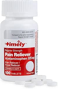 Amazon.com: TIME-CAP LABS, INC. Timely Acetaminophen 325 MG Tablets 100 ...