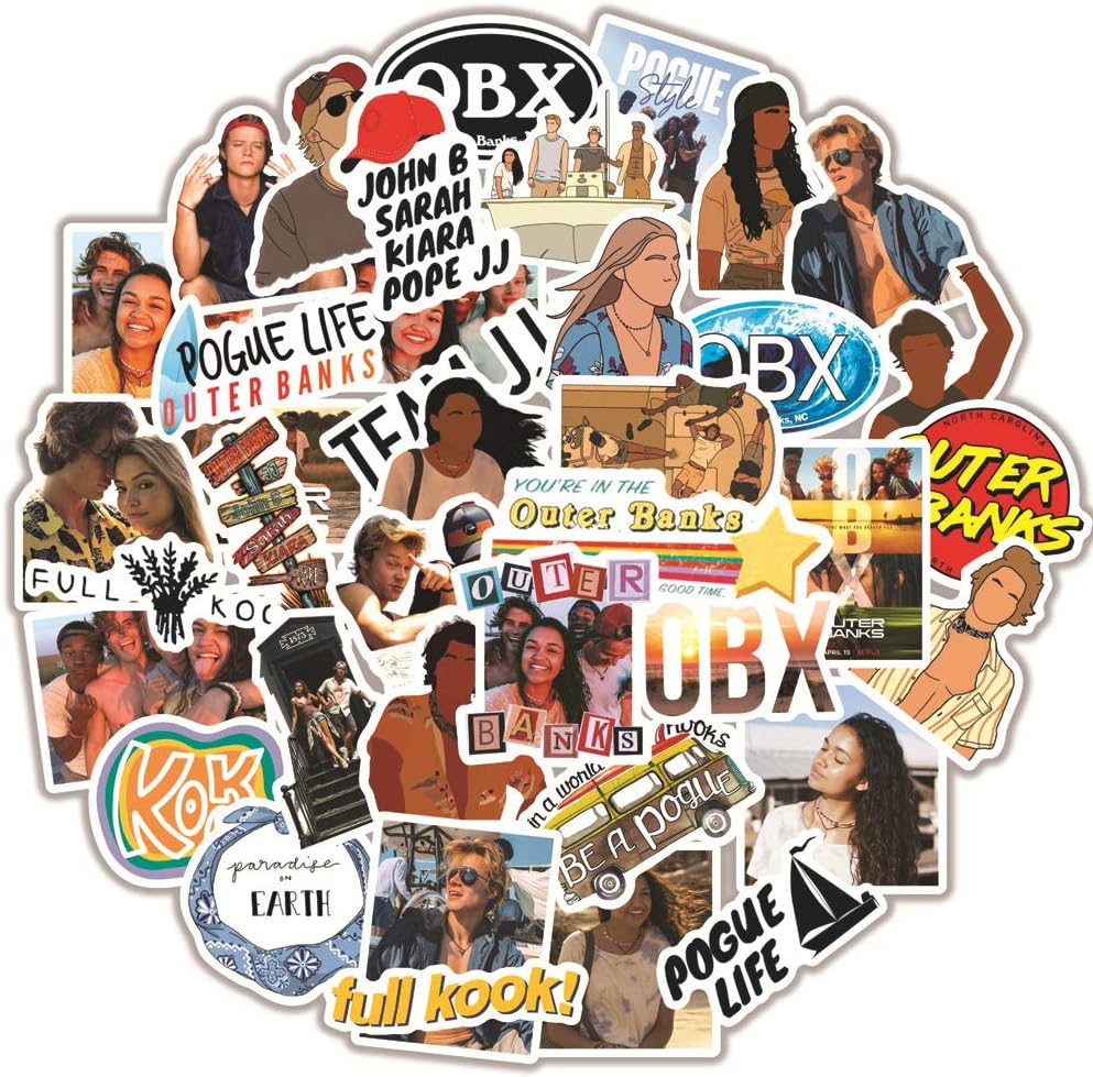 Amazon.com: 50Pcs US TV Series Outer Banks Stickers for Water Bottle ...