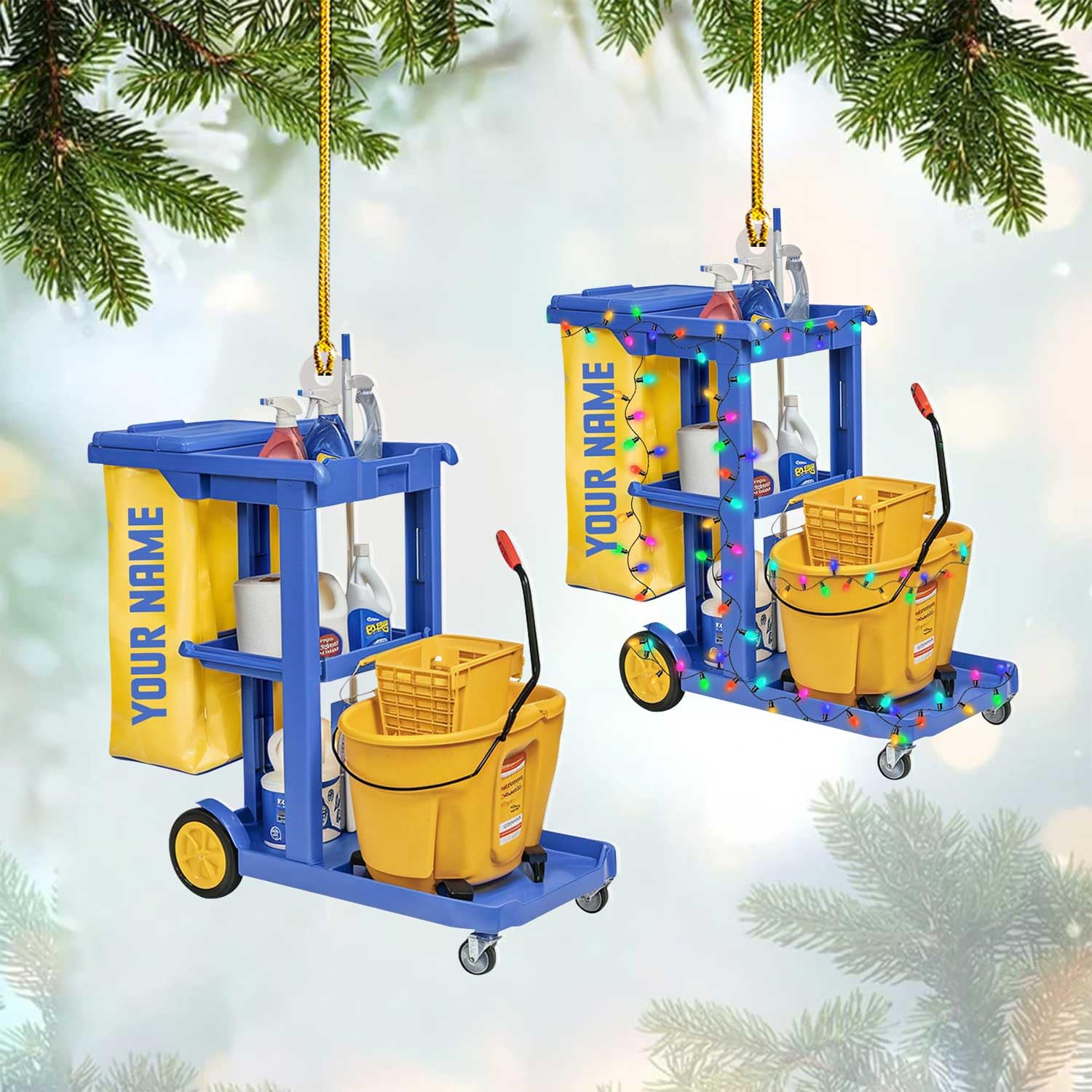 Amazon.com: Customized Housekeeping Christmas Ornaments, Cleaning Tool ...