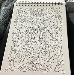 Amazon.com: SOUTHERN LOTUS Color by Number Butterfly & Flower Patterns Spiral Coloring Book ...