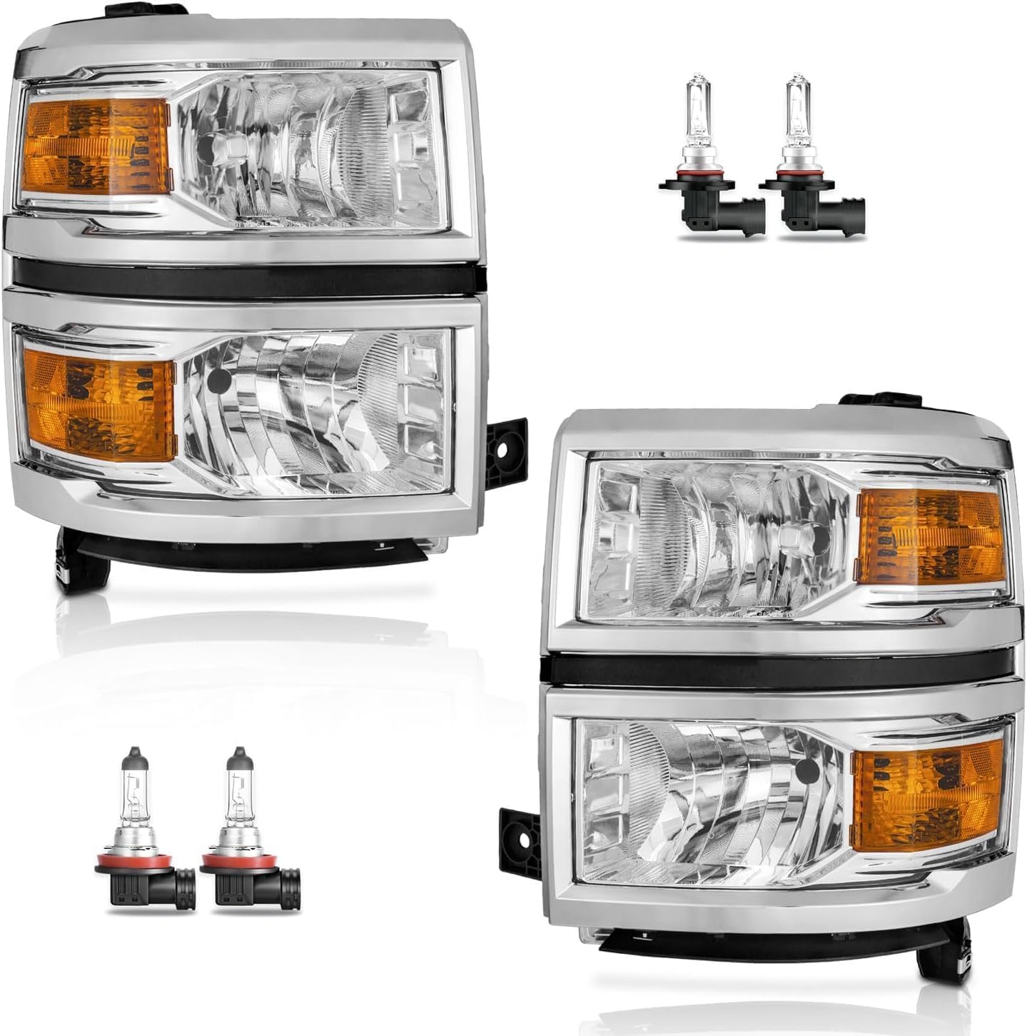 Amazon.com: WEELMOTO Headlights Assembly For 2014-2015 Chevrolet ...