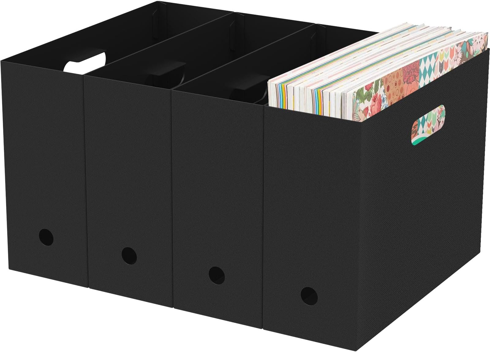 Amazon | Shuiling ファイルボックス 4枚組 書類収納ボックス ファイル収納ボックス ボックスファイル A4 横 プラスチック 持ち手付き 書類ボックス 書類ケース ファイル ...