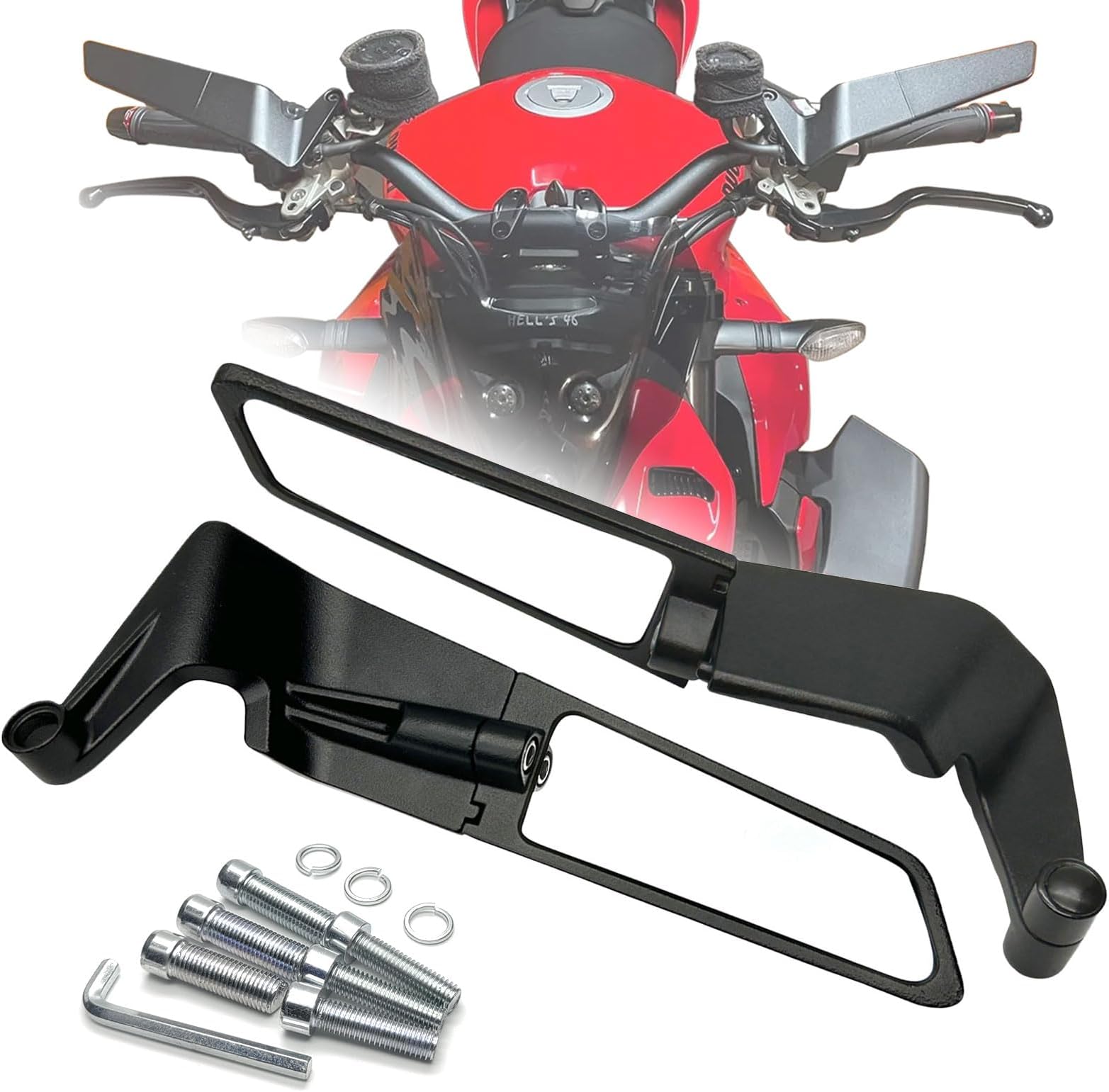 Amazon.com: Yadisi MT10 Motorcycle Stealth Mirrors MT-10 SP Wind Wing ...