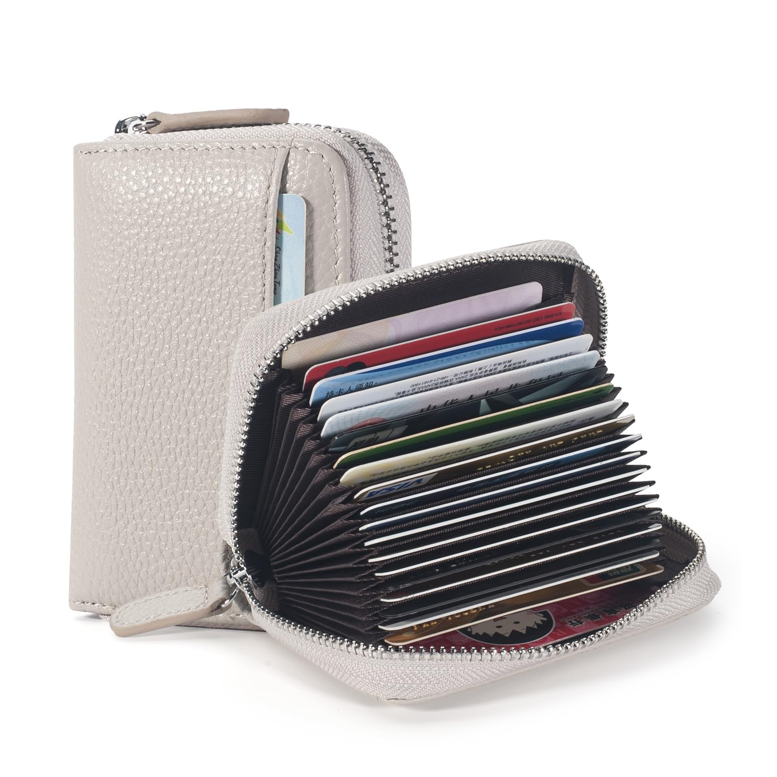 Amazon.com: GHGMAO Credit Card Holder Wallet RFID Blocking Slim Genuine ...