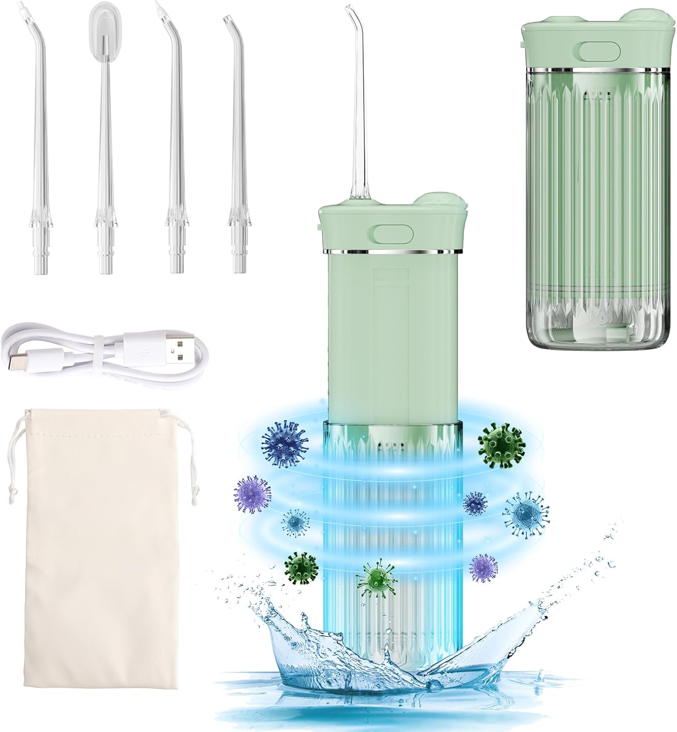Amazon.com: Travel Water Flosser, Mini Portable Oral Irrigator ...