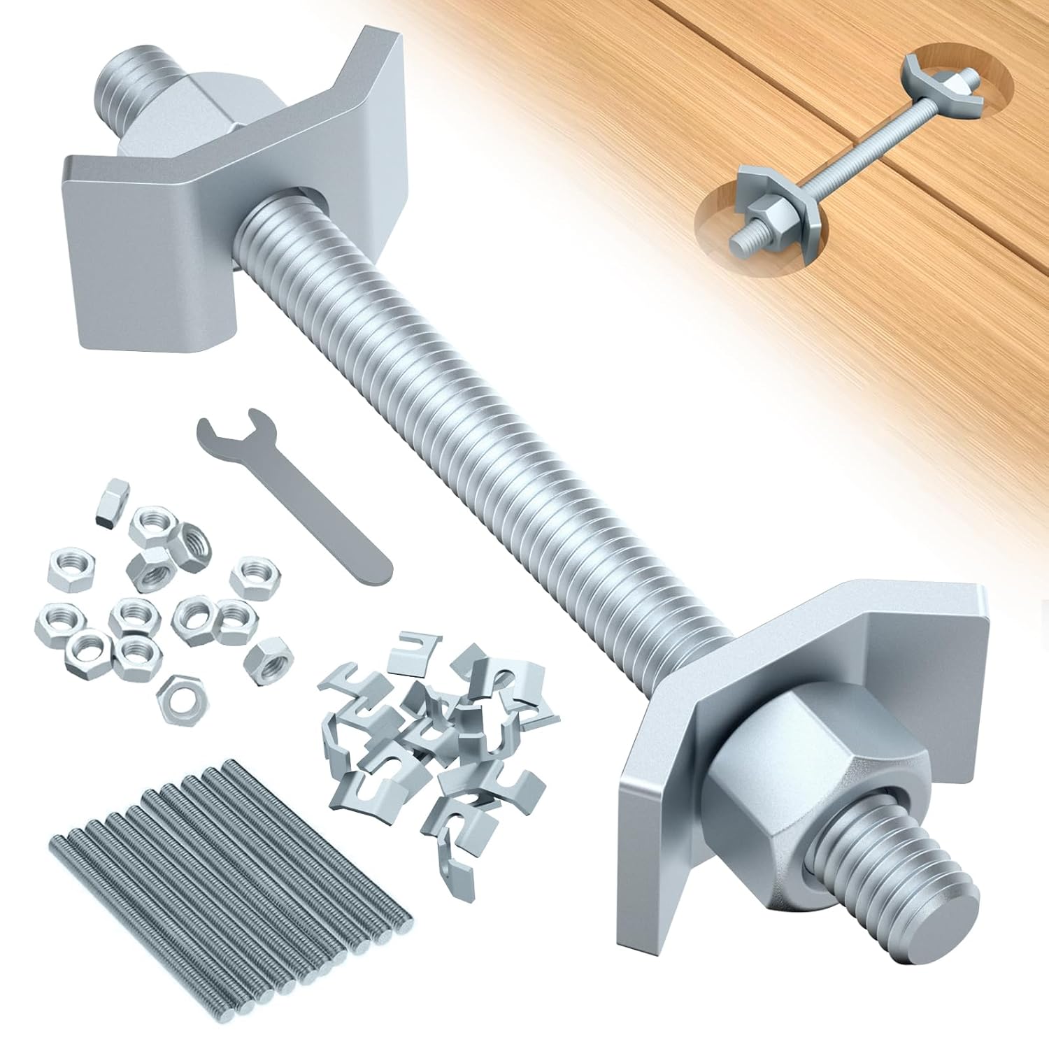 Dolenor Countertop Joint Connectors,Counter Top Fasteners Bolt,Butcher ...