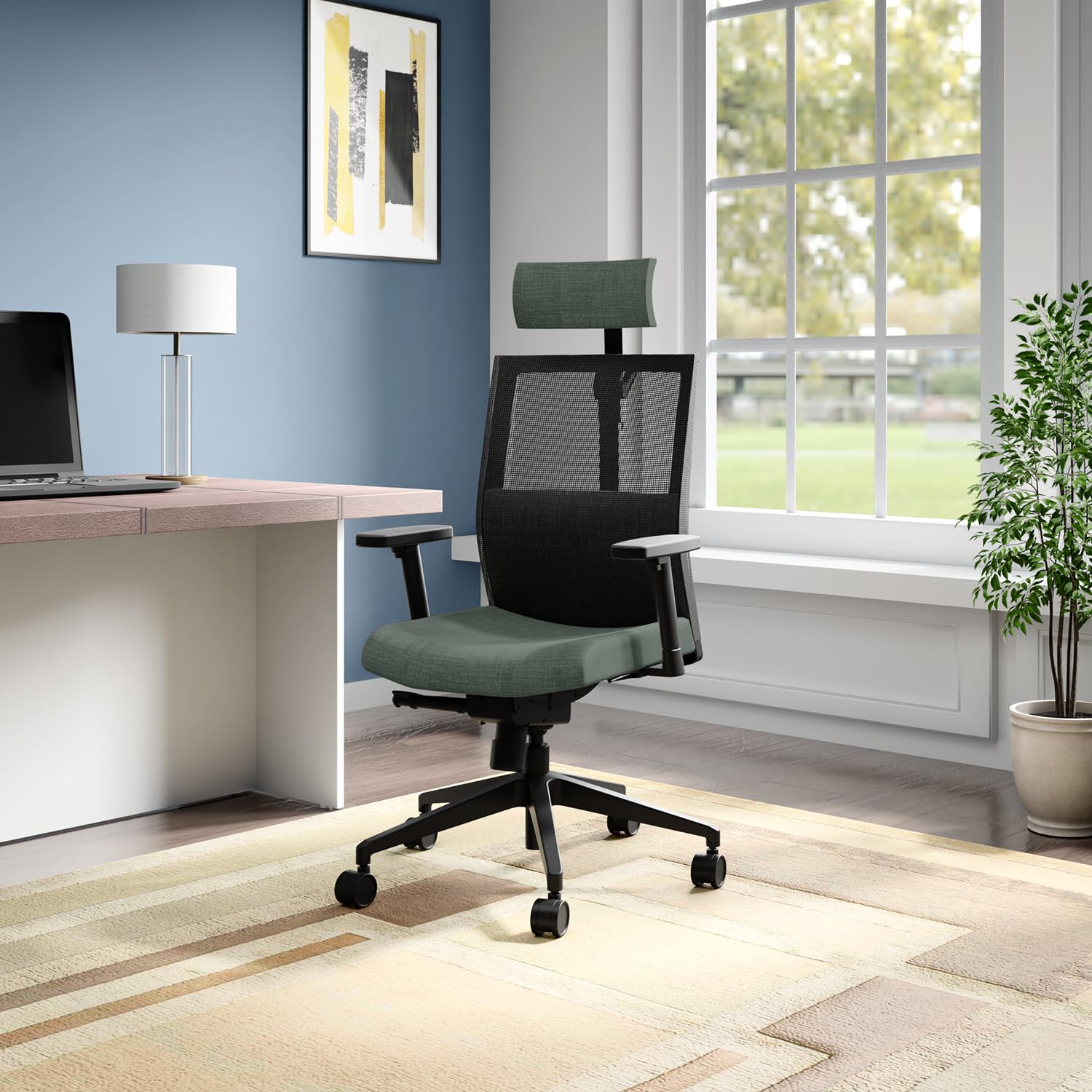 Buy GODREJ INTERIO Cross Half Mesh High Back Ergonomic Office Chair for ...