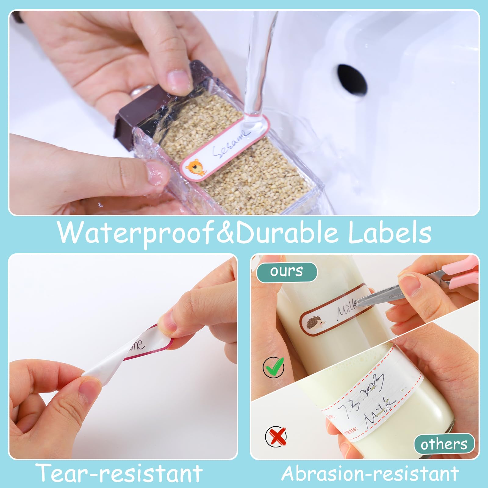 Snapklik.com : 480 Pcs Baby Bottle Labels For Daycare, Waterproof Name ...