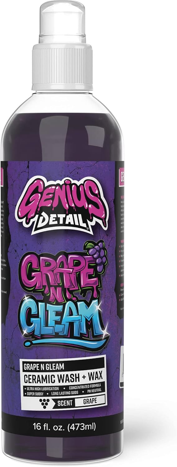 Genius Detail Grape N Gleam Car Wash Soap Ceramic Wash + Wax (for Foam ...