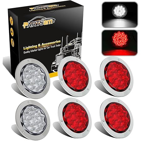 Amazon.com: 4pc 4" Inch Round LED Trailer Tail Lights [DOT Certified ...