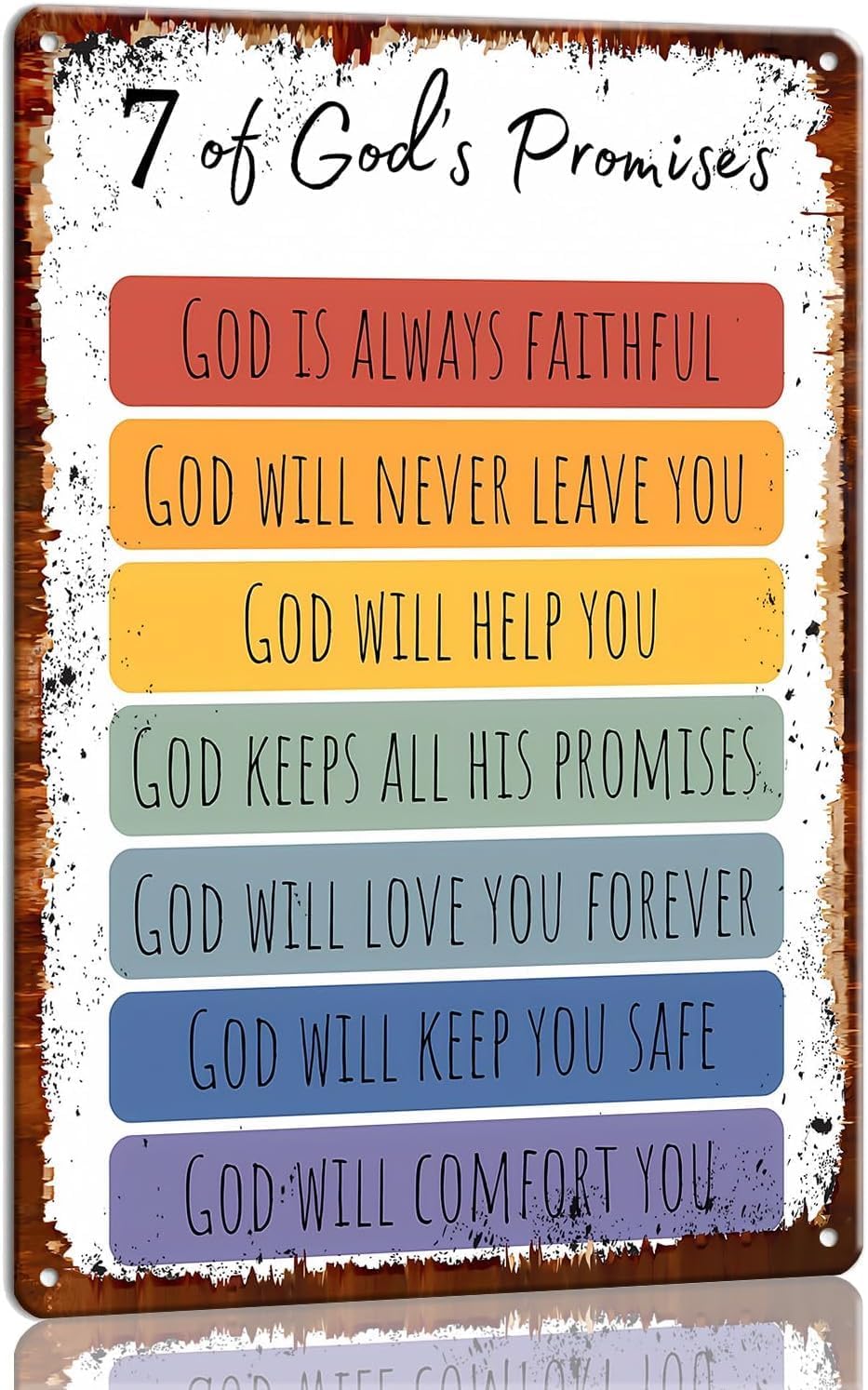 Amazon.com: 7 of The Promises of The Gods Metal Tin Sign Christian ...