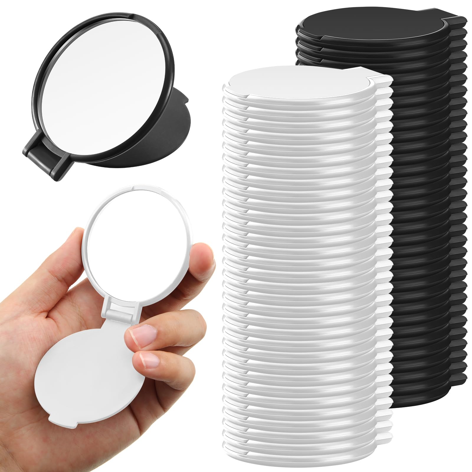 Amazon.com: Yalikop 72 Pcs Compact Mirror Bulk Portable Round Makeup ...