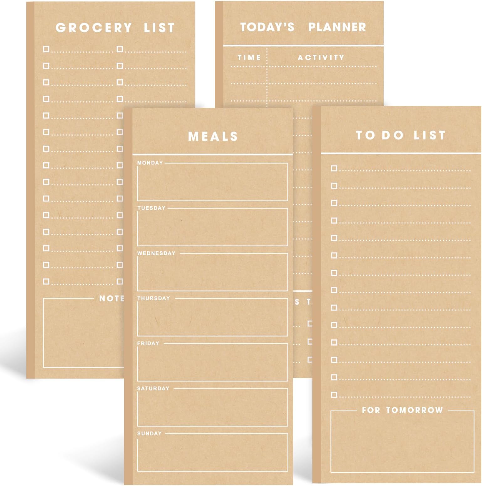 Amazon.com : HEYPLACE 4PCS Magnetic Notepads for Refrigerator, 50 ...